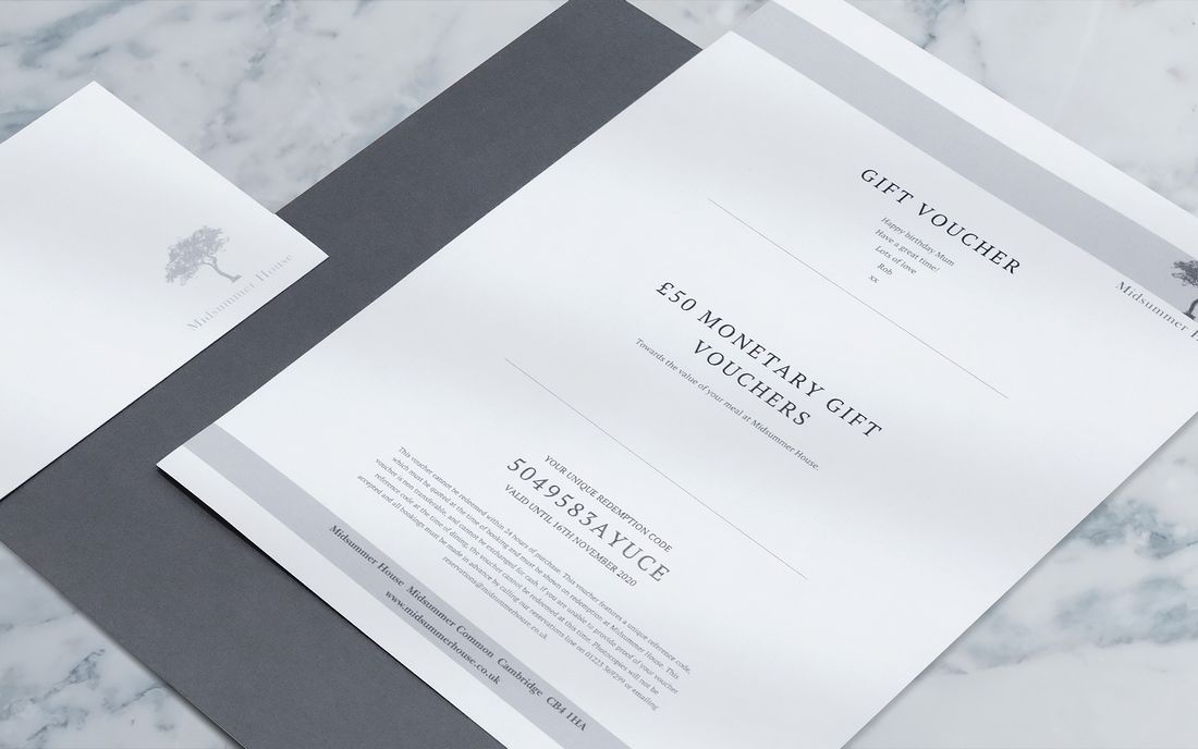 Monetary Gift Vouchers - Midsummer House