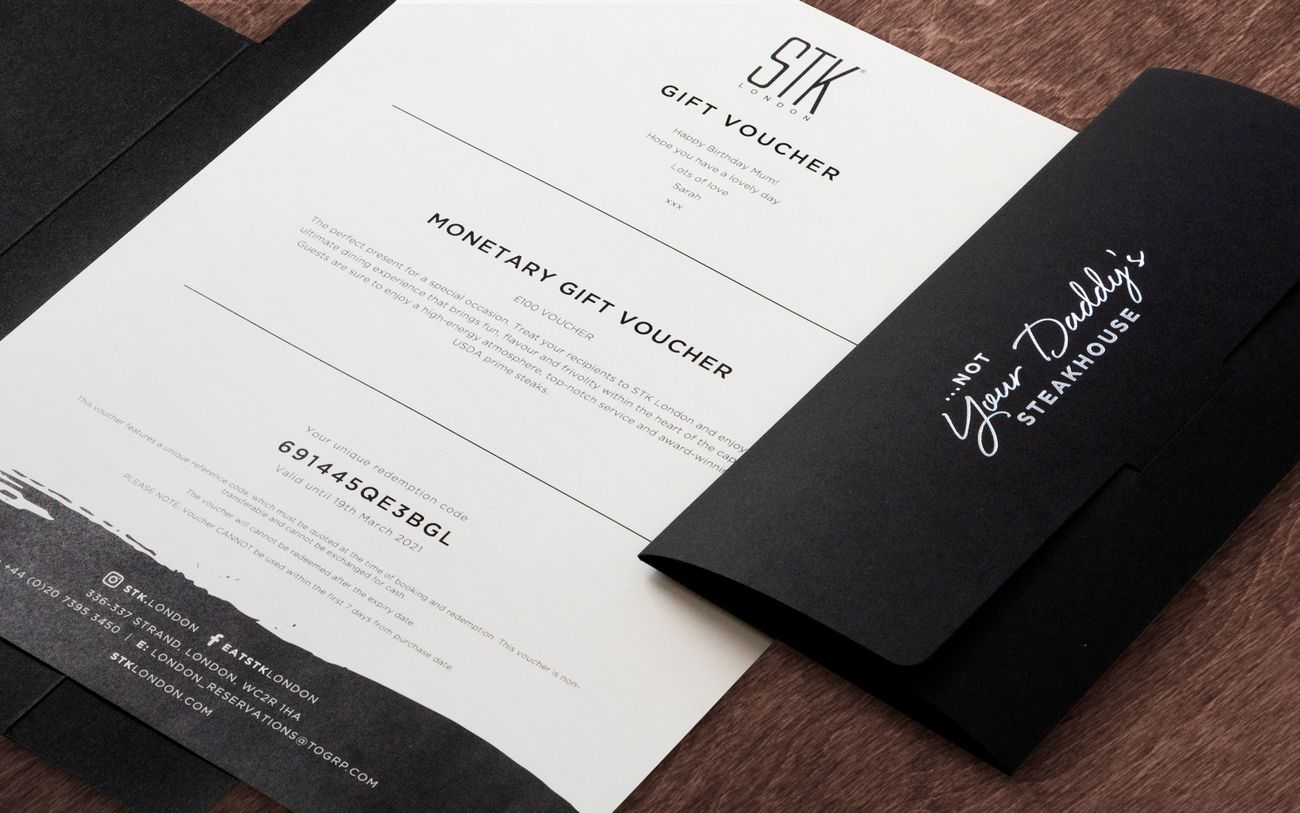 Monetary Gift Voucher - STK London