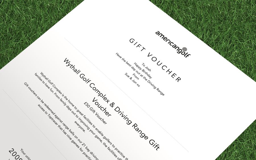 Gift Vouchers - Wythall Golf Complex & Driving Range