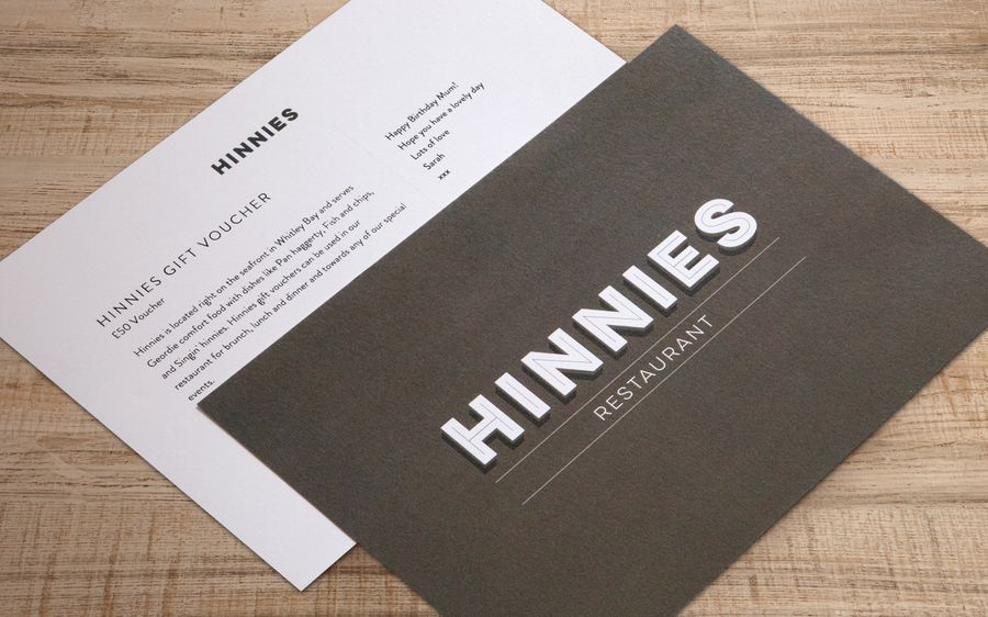Gift Vouchers - Hinnies Restaurant