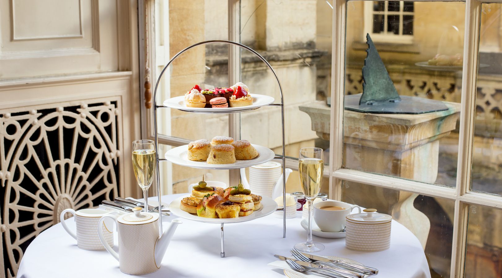 Afternoon Tea with a Glass of Sparkling Wine at The Pump Room