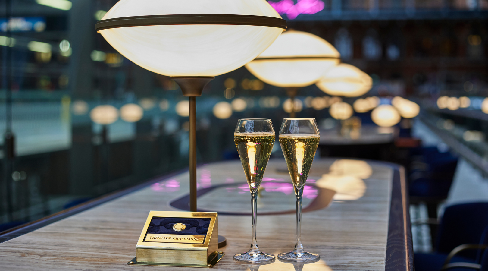 Two Glasses of Champagne at St Pancras Champagne Bar